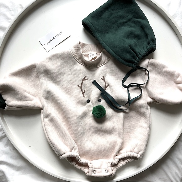 Matching Sets | Bebe Holic Junie Grey Baby Rudolph Romper Bodysuit ...